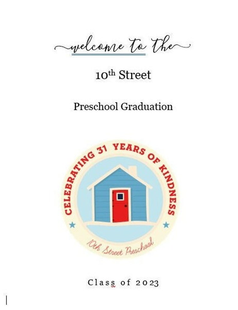 Graduation Program Template - Etsy
