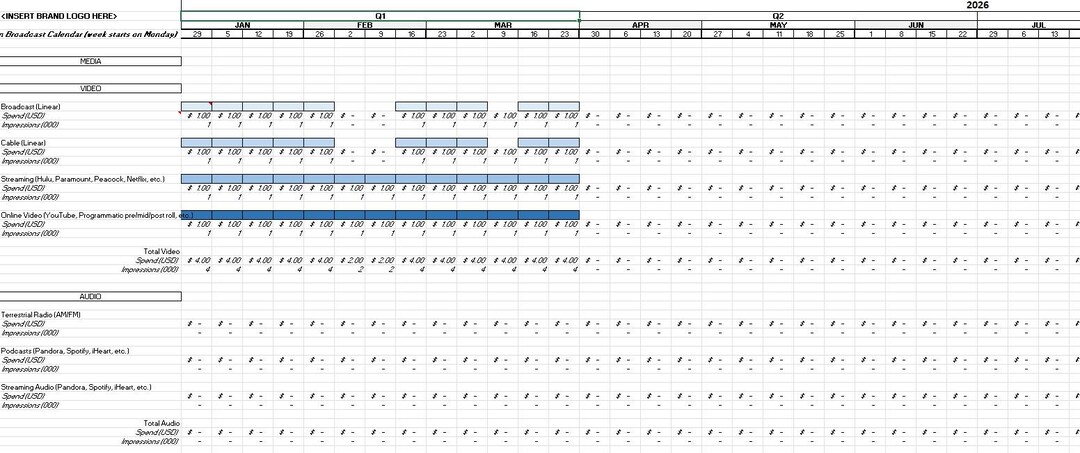 2026 Media Plan Flowchart Template - Etsy