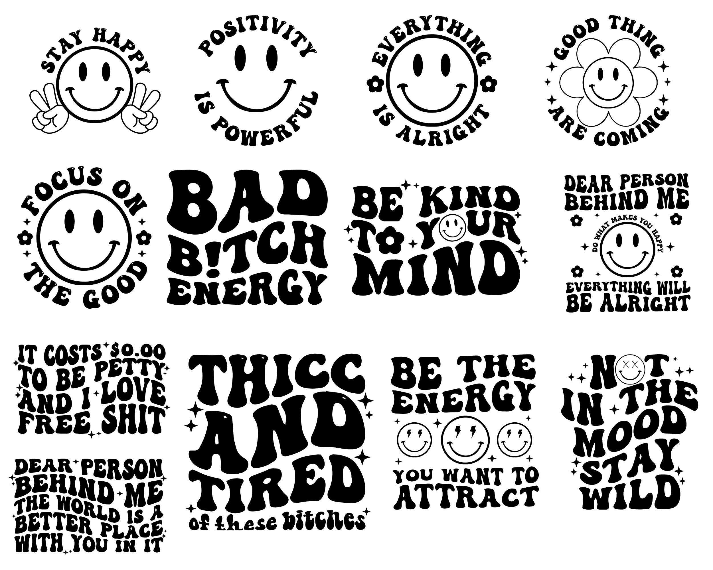 Groovy Svg Bundle Boho Svg Hippie Svg Aesthetic Svg - Etsy