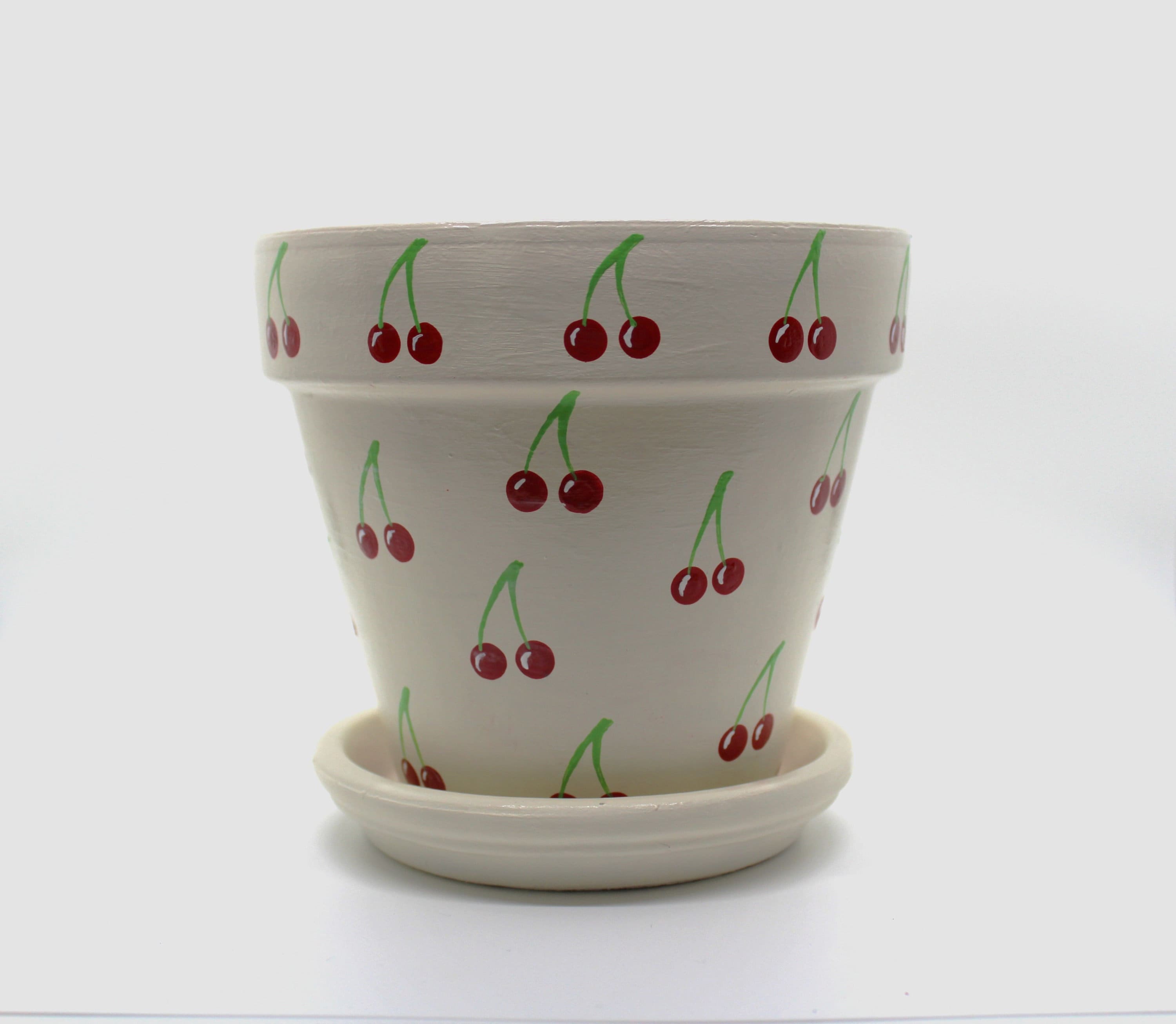 Flower Pot Fruit Painting Design