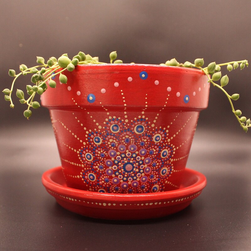 Dot Mandala Pot - Etsy