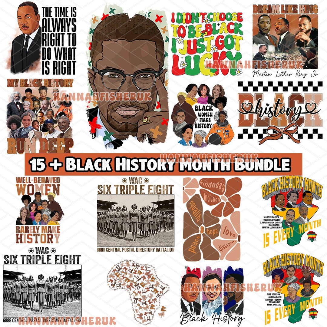 15 Black History Month Png Bundle, Juneteenth Png Bundle, Black People ...