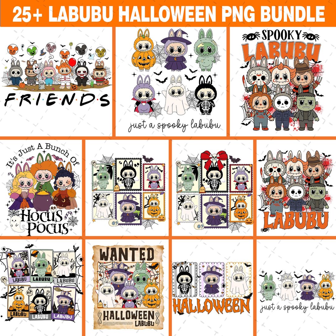 25+ Retro Halloween Labubu Png Clipart, Horror Labubu Png, Cute Spooky ...
