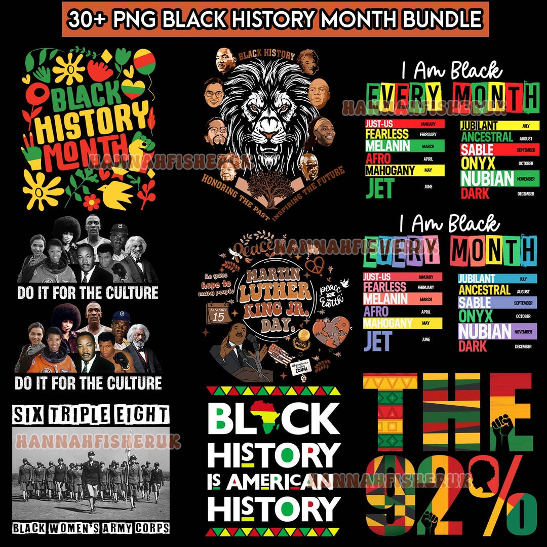 30 Black History Month Png Bundle, Juneteenth Png Bundle, Black People ...