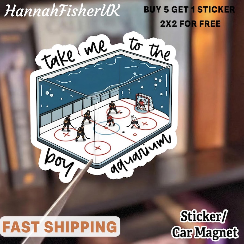 Boy Aquarium Hockey Romance Sticker , Funny Booktok Sticker, Hockey ...