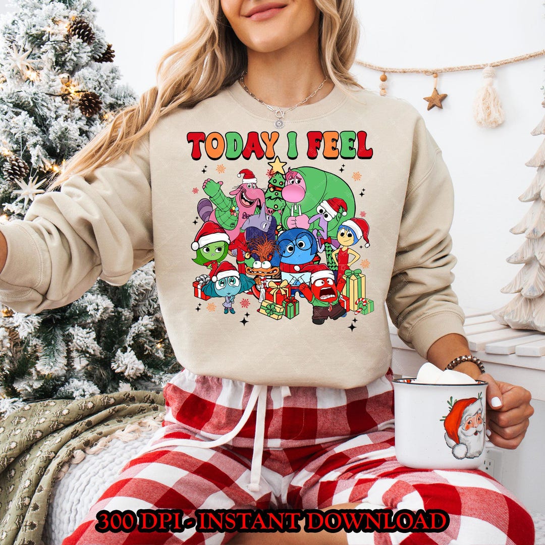 Christmas Inside Out Today I Feel Png, Inside Out Characters Png ...
