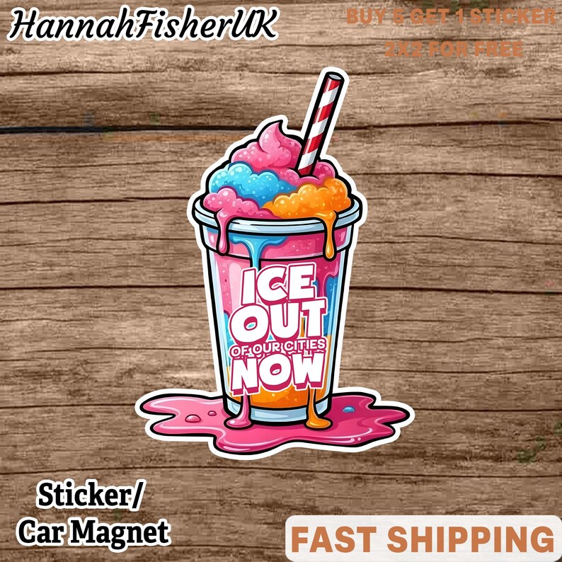 ICE Out Now Sticker, Immigration Justice Decal, Human Rights Activist ...