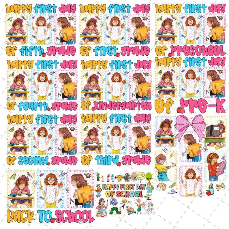 50+ Pete the Cat Png Bundle, Elephant and Piggie Png, Junie B. Jones ...