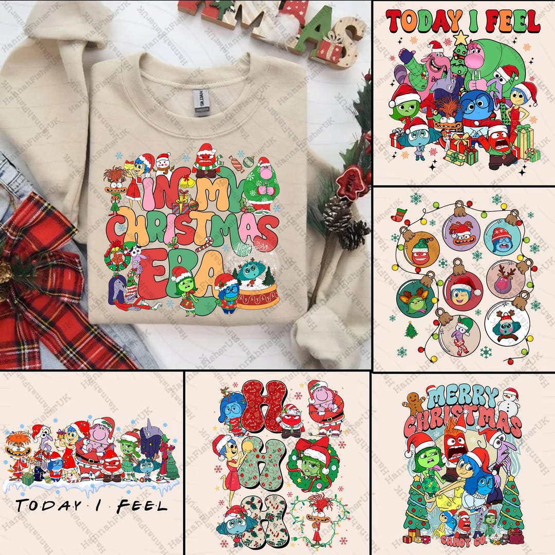 Christmas Inside Out Bundle Png, Christmas Light Tree Png, Cartoon ...