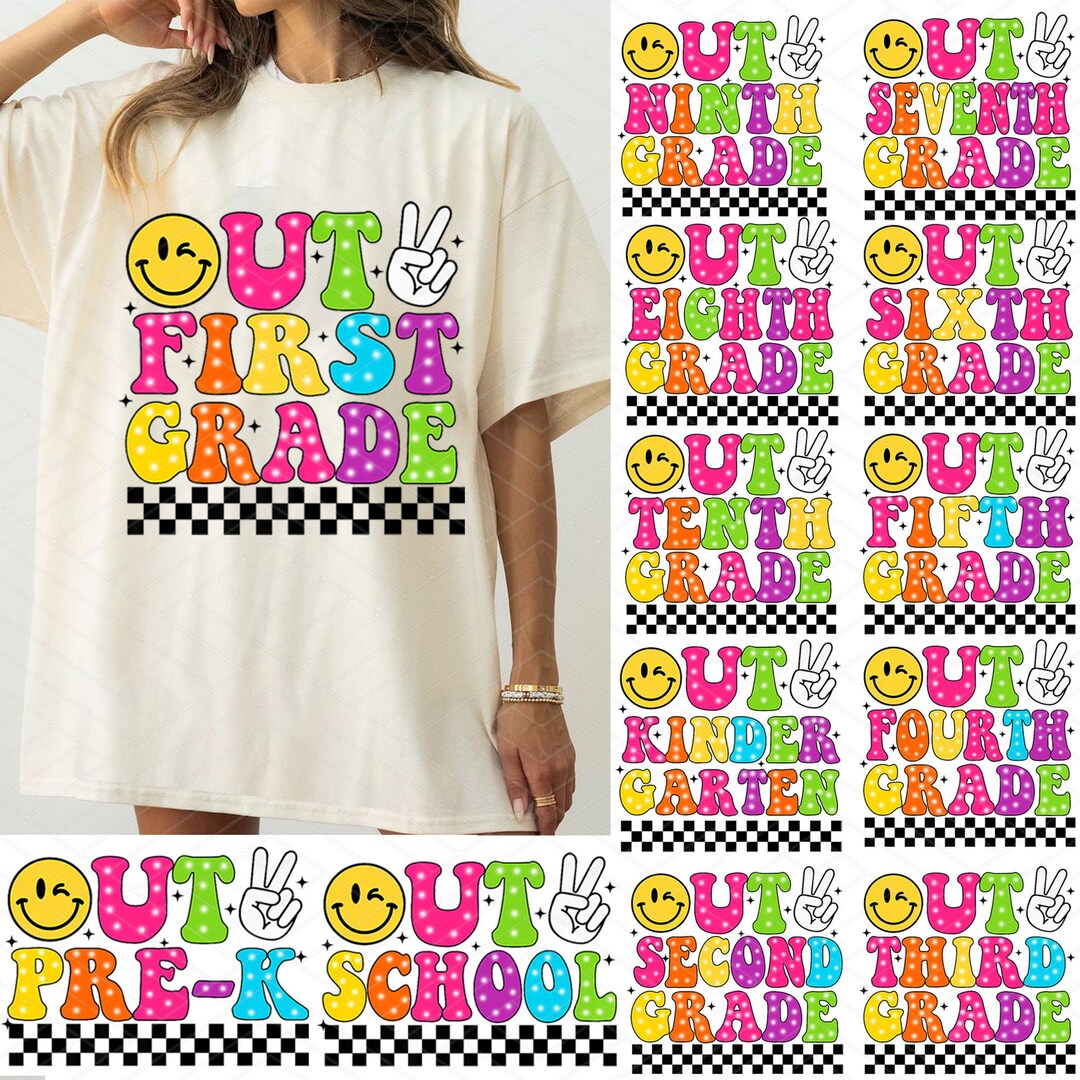 13+ Peace Out School Png Bundle, Retro Peace Out Png, Summer Break Png ...