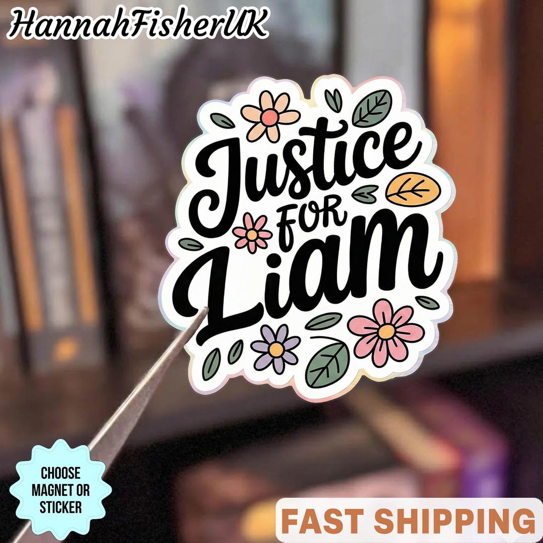 Floral Justice for Liam Sticker, Free Liam Ramos Sticker, Abolish ICE ...