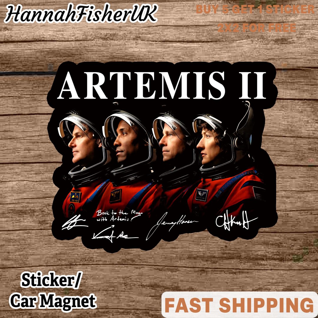 Artemis II Mission Stickers ,space Vinyl Decals, Artemis Car Magnet - Etsy