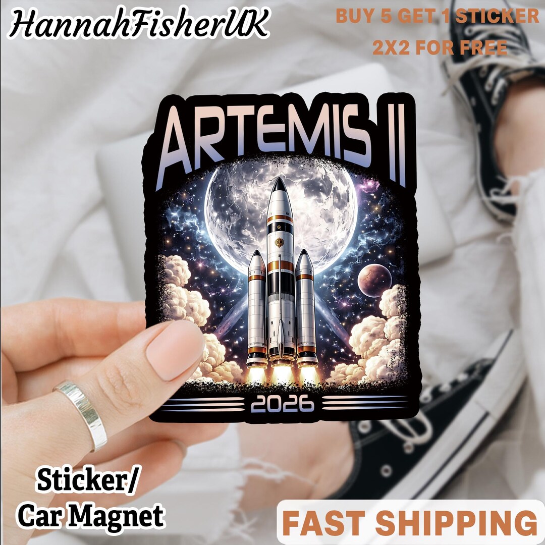 Artemis II Mission Stickers ,space Vinyl Decals, Artemis Car Magnet - Etsy