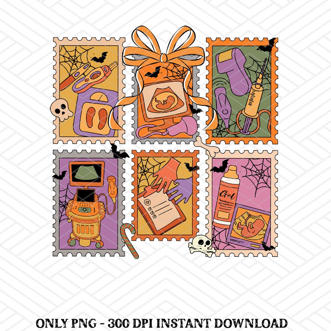 Halloween Sonographer Stamp PNG, Funny Ultrasound Tech Ghost Design ...