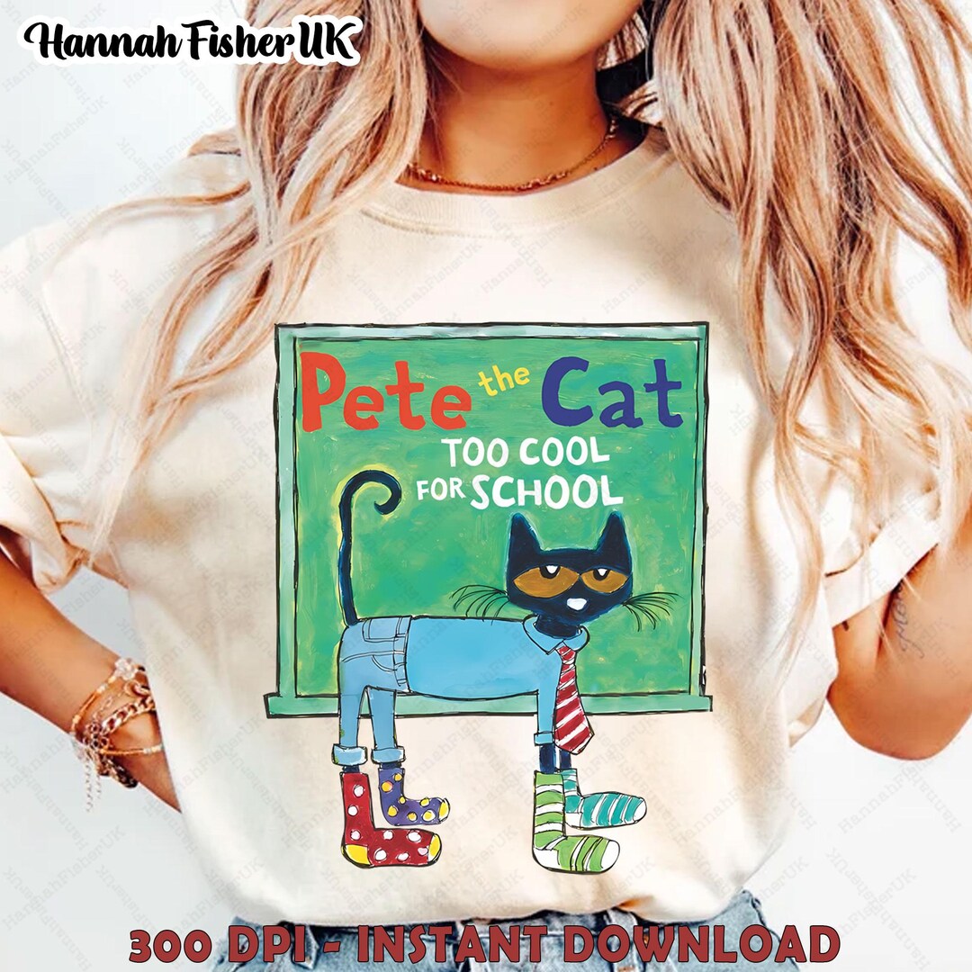 Pete the Cat 100 Days of School Png, Cool Cat 100 Days Png, Teacher Png ...