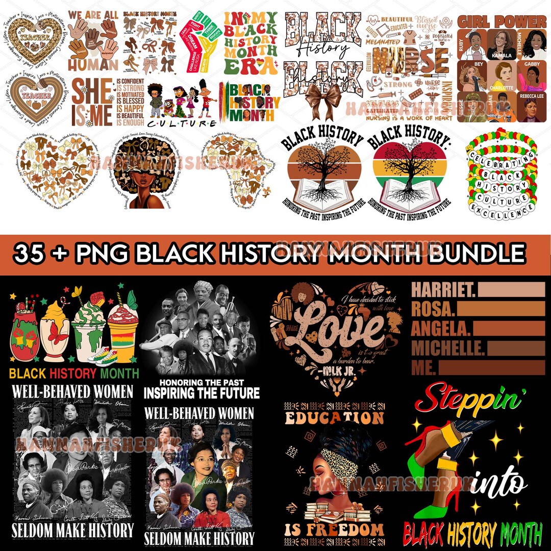 35+ Black History Month Png Bundle, Juneteenth Png Bundle, Black People ...