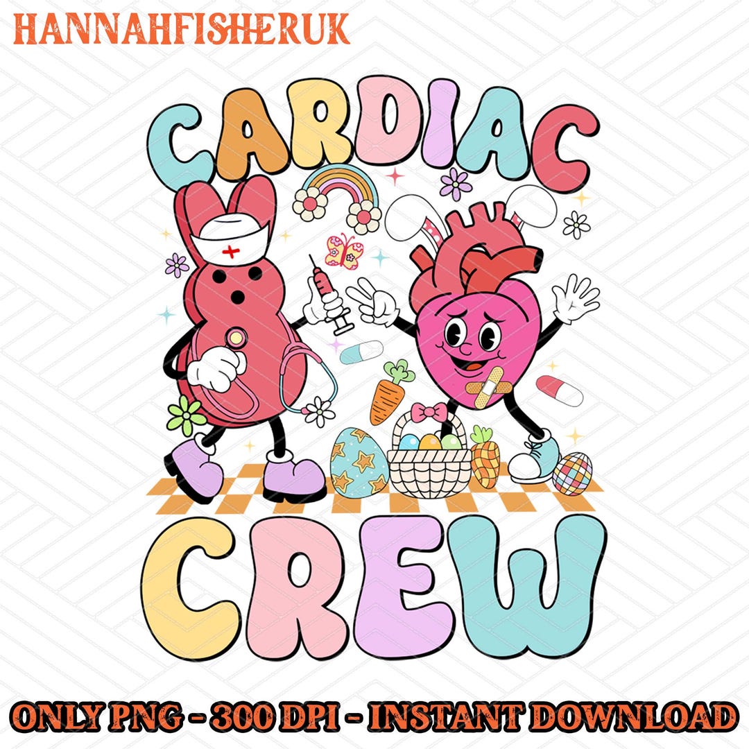 Cardiac Crew Nurse Easter Day Png, Nurse Hanging With My Bunnies Png ...