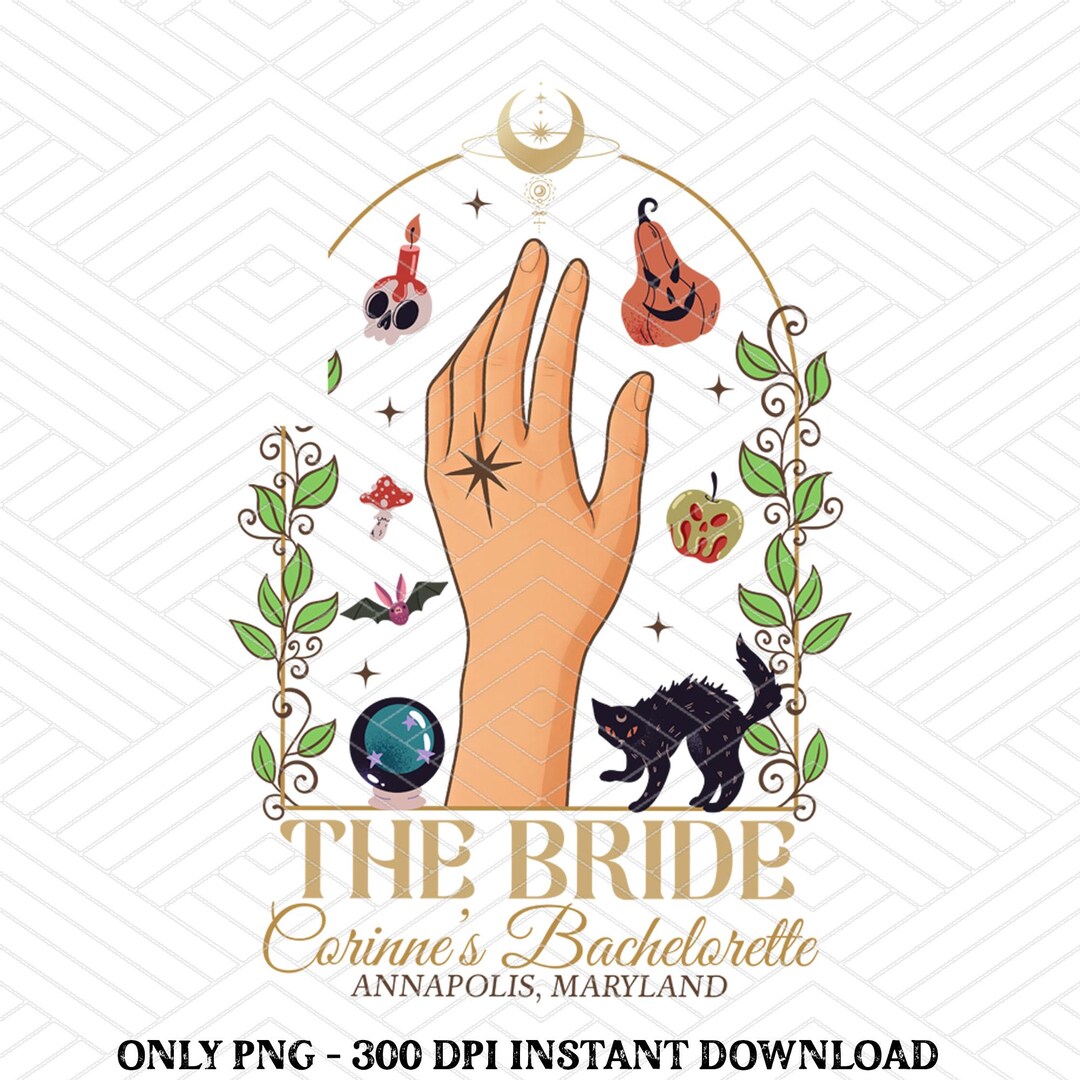 Custom Witchy Bachelorette Png, Halloween Bachelorette Party Png ...