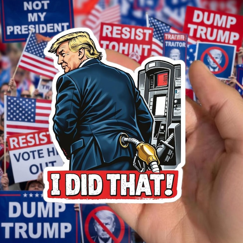 Donald Trump Gas Pump Sticker - Etsy