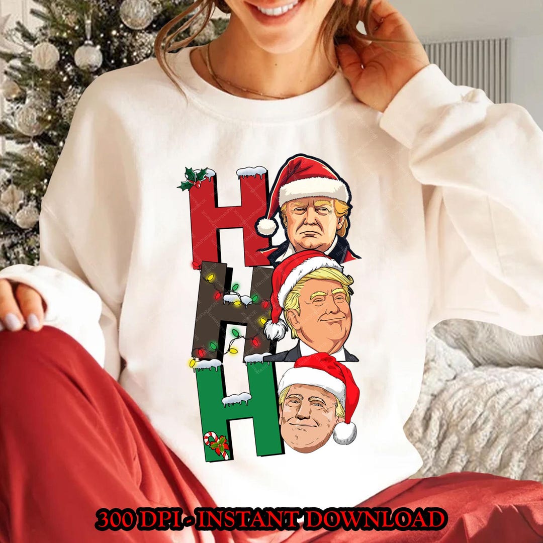 Trump I'll Be Home for Christmas Humorous Trump Christmas Png, Ho Ho Ho Trump Christmas Png ...
