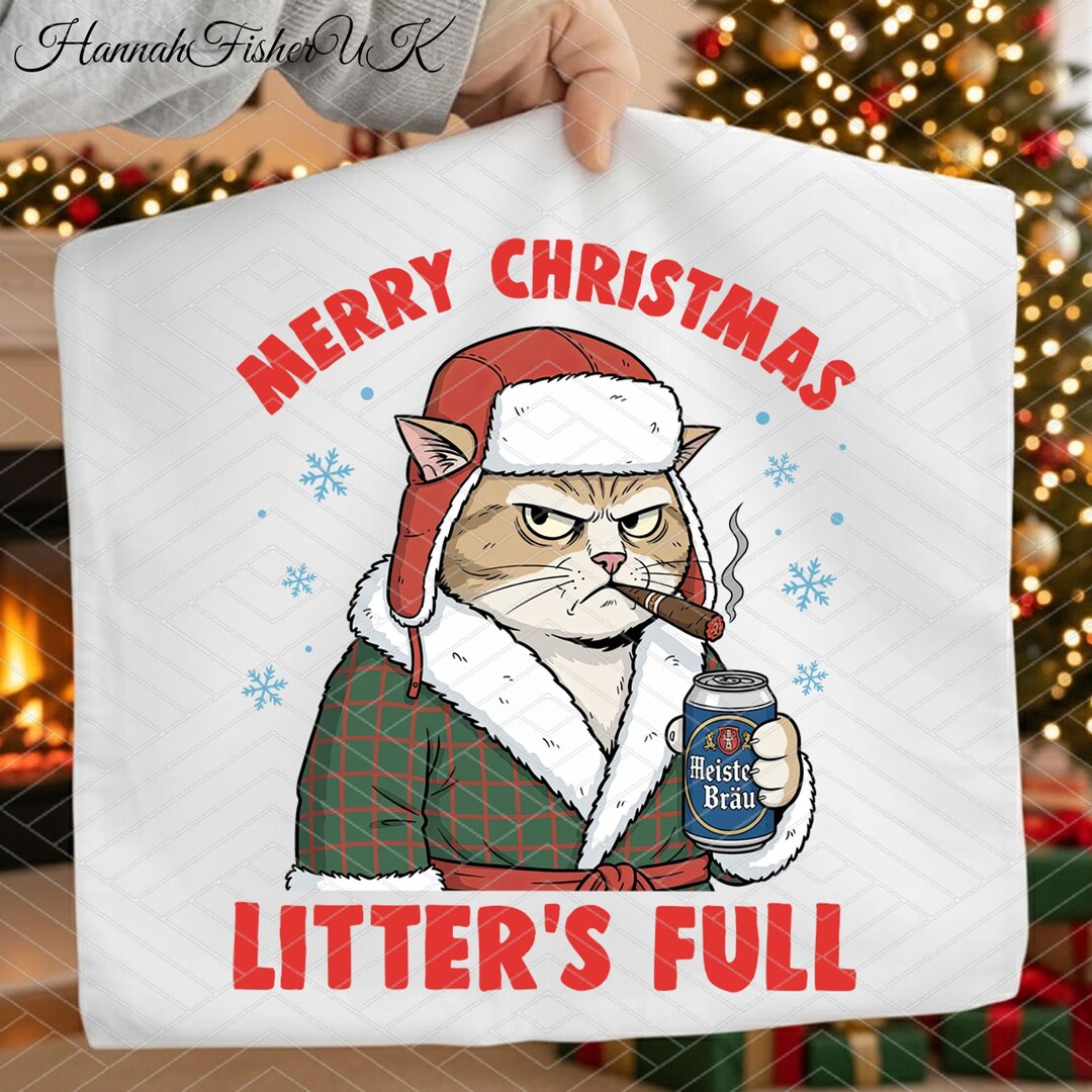 Merry Christmas Litter's Full Digital Download, Litters Full Cat Png ...