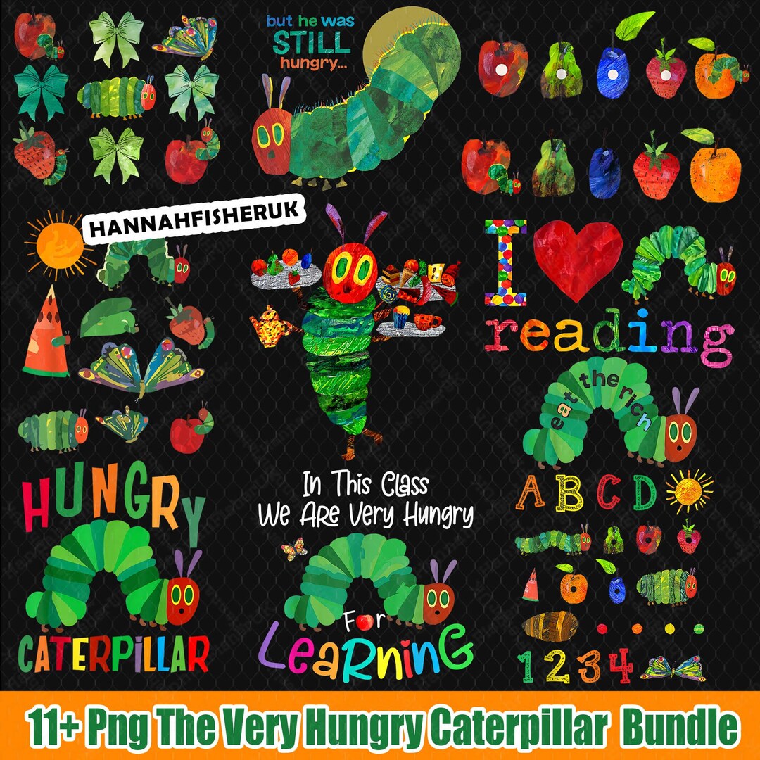 Hungry Caterpillar Bundle Png, Teacher Png, Back to School Png, Book ...