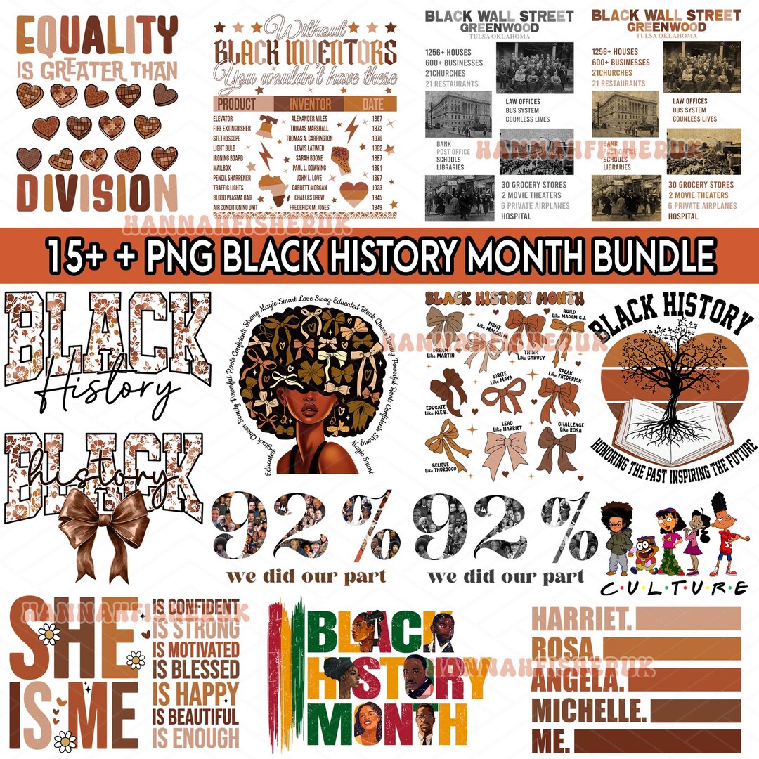 15 Black History Month Bundle Png, Black History Png, I Am Black ...