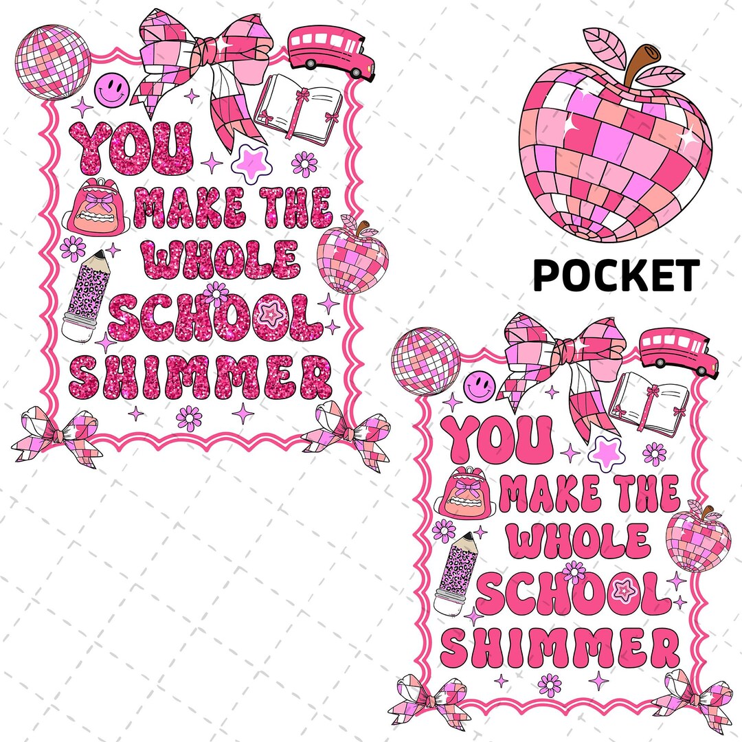 You Make the Whole School Shimmer PNG Digital Download, Retro Teacher ...