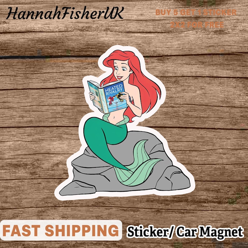 Princess Reading Heated Rivalry Stickers, Hockey Romance Bookish ...