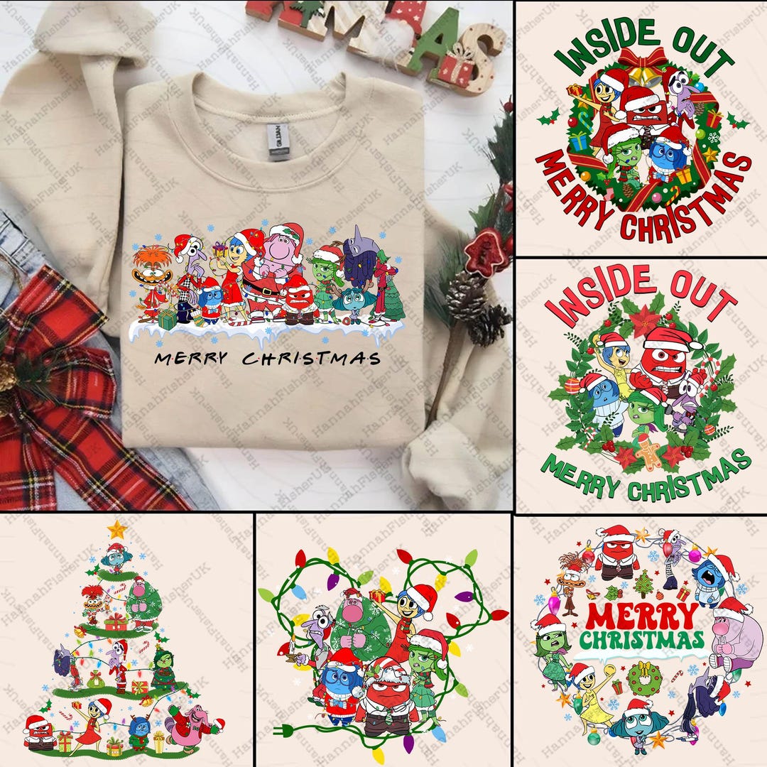 Christmas Inside Out Bundle Png, Christmas Light Tree Png, Cartoon ...