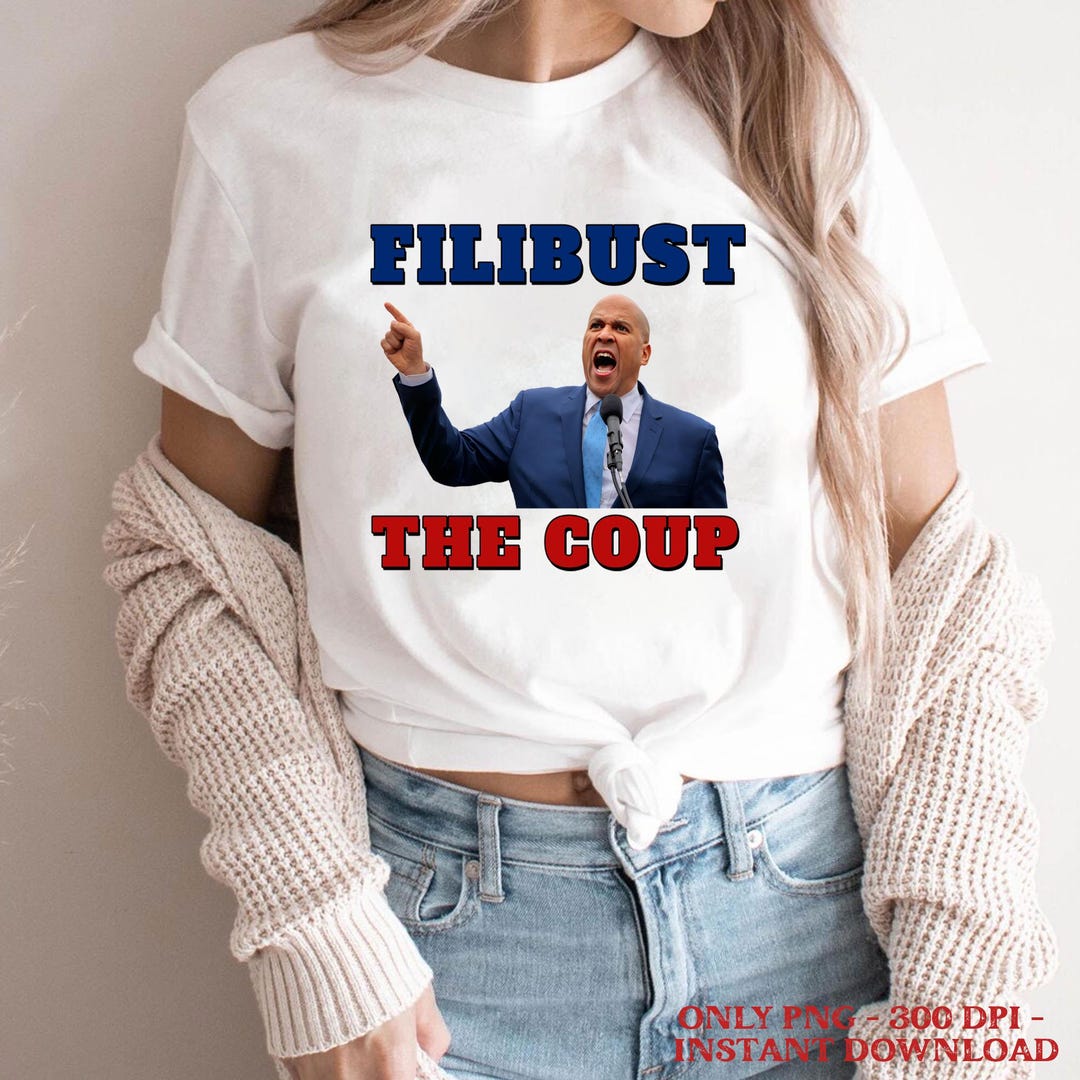 Filibust the Coup Cory Booker Png - Etsy