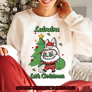 Let's Christmas Labubu Ugly Png, Labubu Xmas Png, Labubu Christmas Png ...