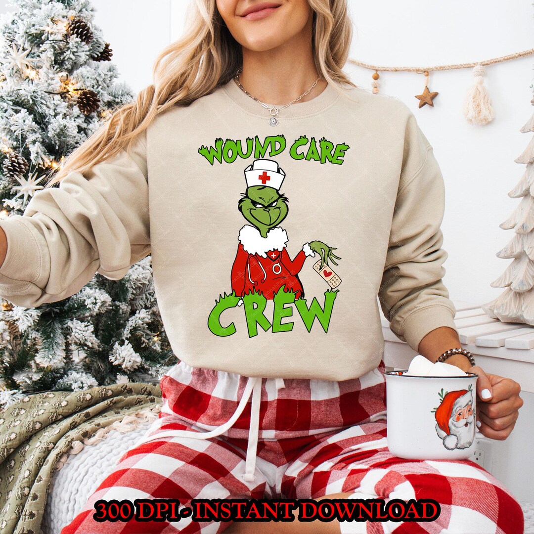 Grinc.h Nurse Wound Care Crew Png, Christmas Clinic, Christmas Nurse Png, Merry Grinchmas Png ...