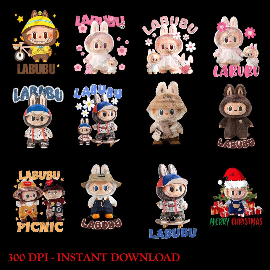 Bundle Design Labubu Png, Funny Labubu Png, Cute Labubu Png, Trendy Png ...
