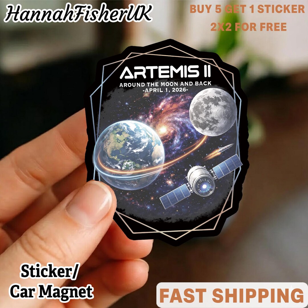 Artemis II Mission Stickers ,space Vinyl Decals, Artemis Car Magnet - Etsy