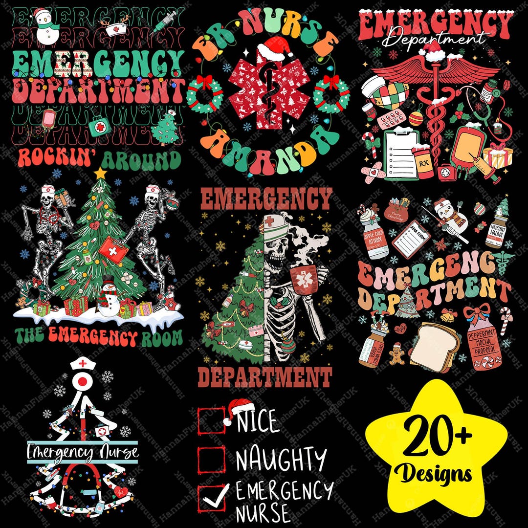 20 Emergency Department Christmas Png Bundle, Emergency Room Png, ER ...