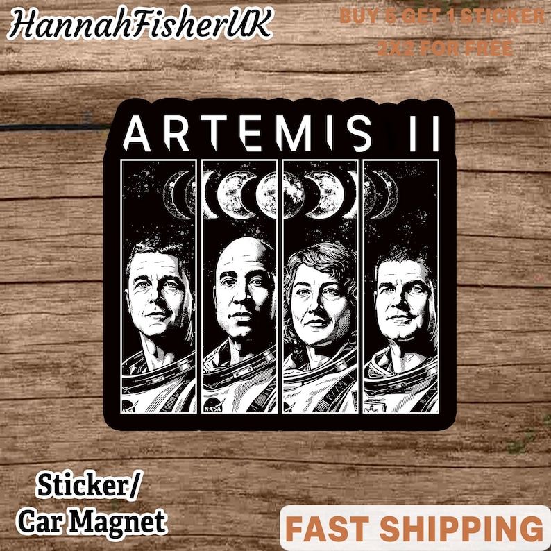 Artemis II Mission Stickers ,space Vinyl Decals, Artemis Car Magnet - Etsy
