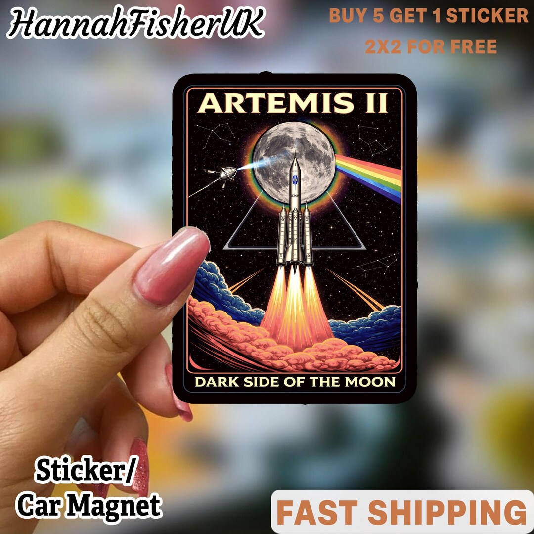 Artemis II Mission Stickers ,space Vinyl Decals, Artemis Car Magnet - Etsy