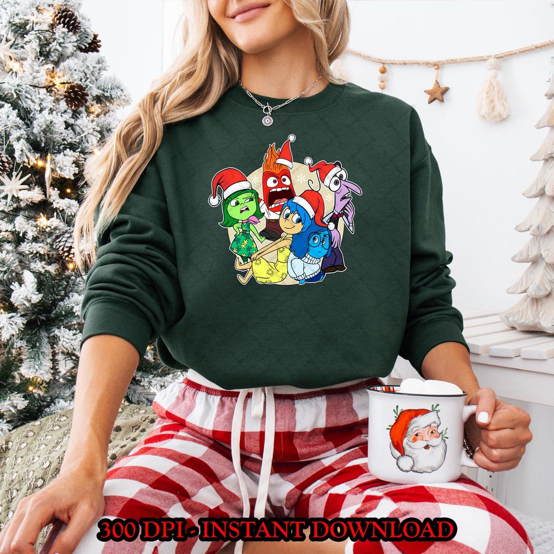 Merry Christmas Inside Out Characters Png, Cartoon Emotions Friends Png ...