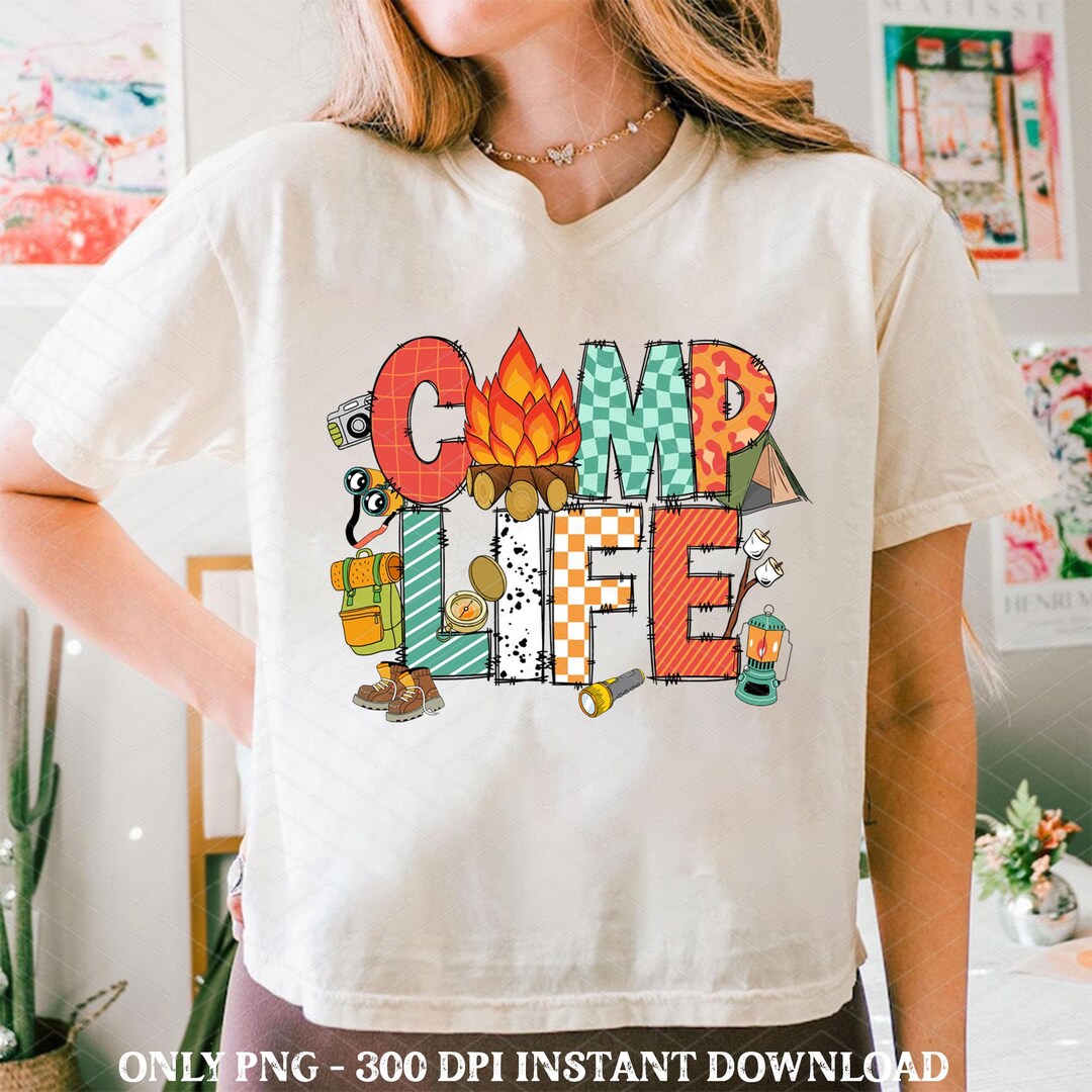 Preppy Camp Life Png, Camping Mode Png, Camping Png, Camping Lover Gift ...
