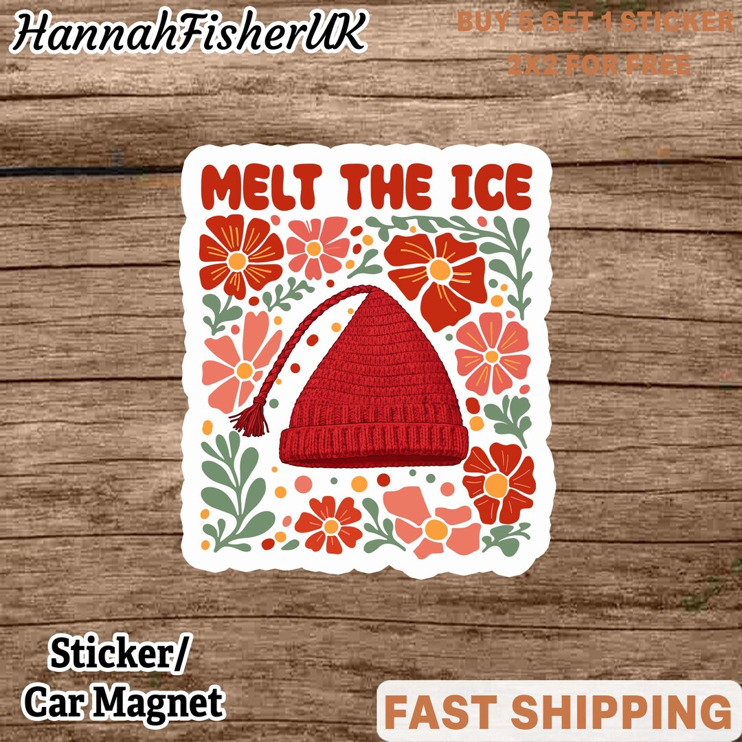 Melt the ICE Sticker/magnet, Red Hat Protest, NO ICE, Anti Ice, Human ...