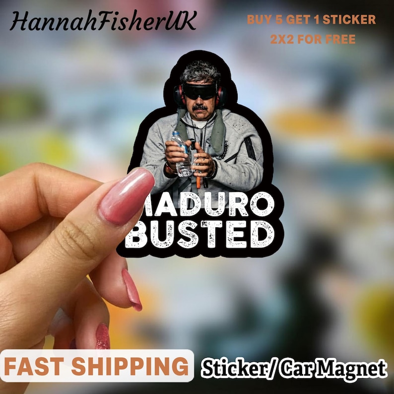 Maduro Captured 2026 Sticker, Venezuela Libre Captured Live Maduro ...