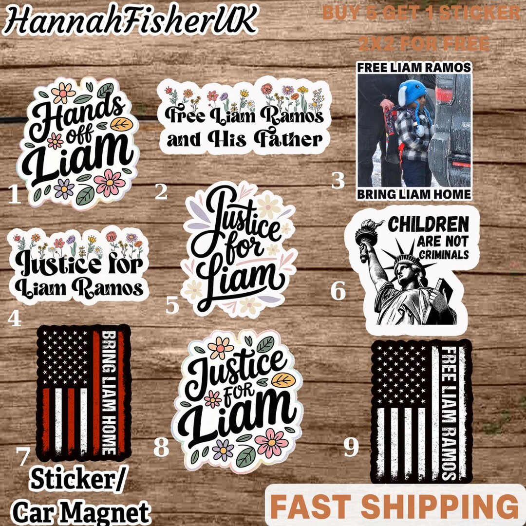 Justice for Liam Ramos Stickers Pack, Kids Are Not Bait, Hands off Kids ...