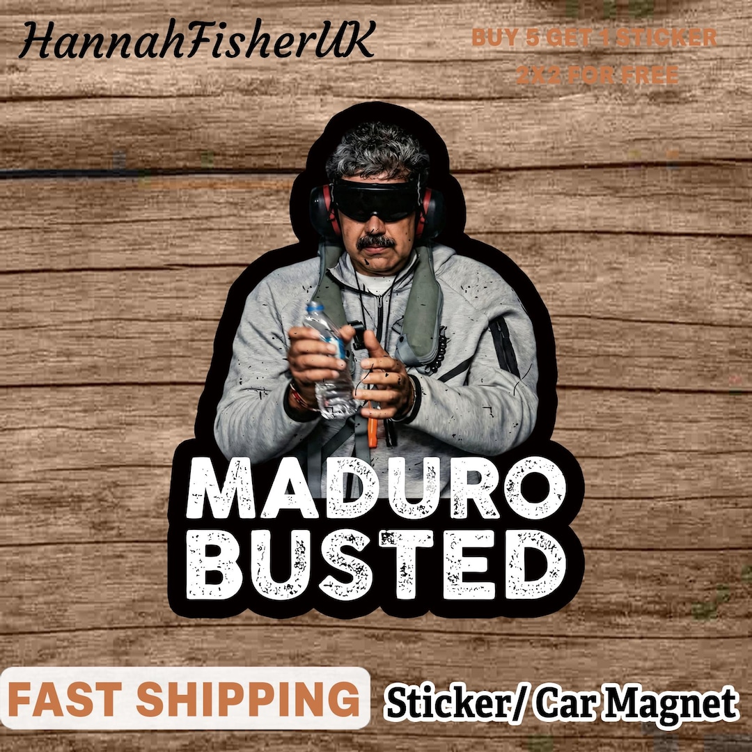 Maduro Captured 2026 Sticker, Venezuela Libre Captured Live Maduro ...