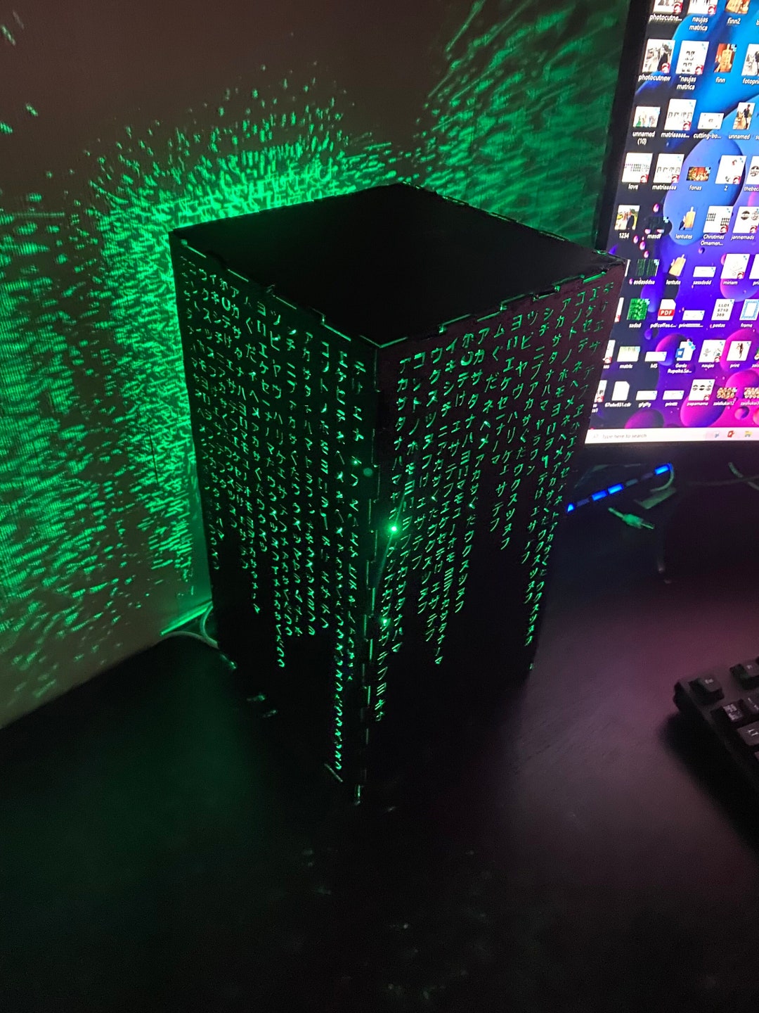 Laser Cut File Wooden Code Gamer Matrix Table Lamp Instant - Etsy Australia