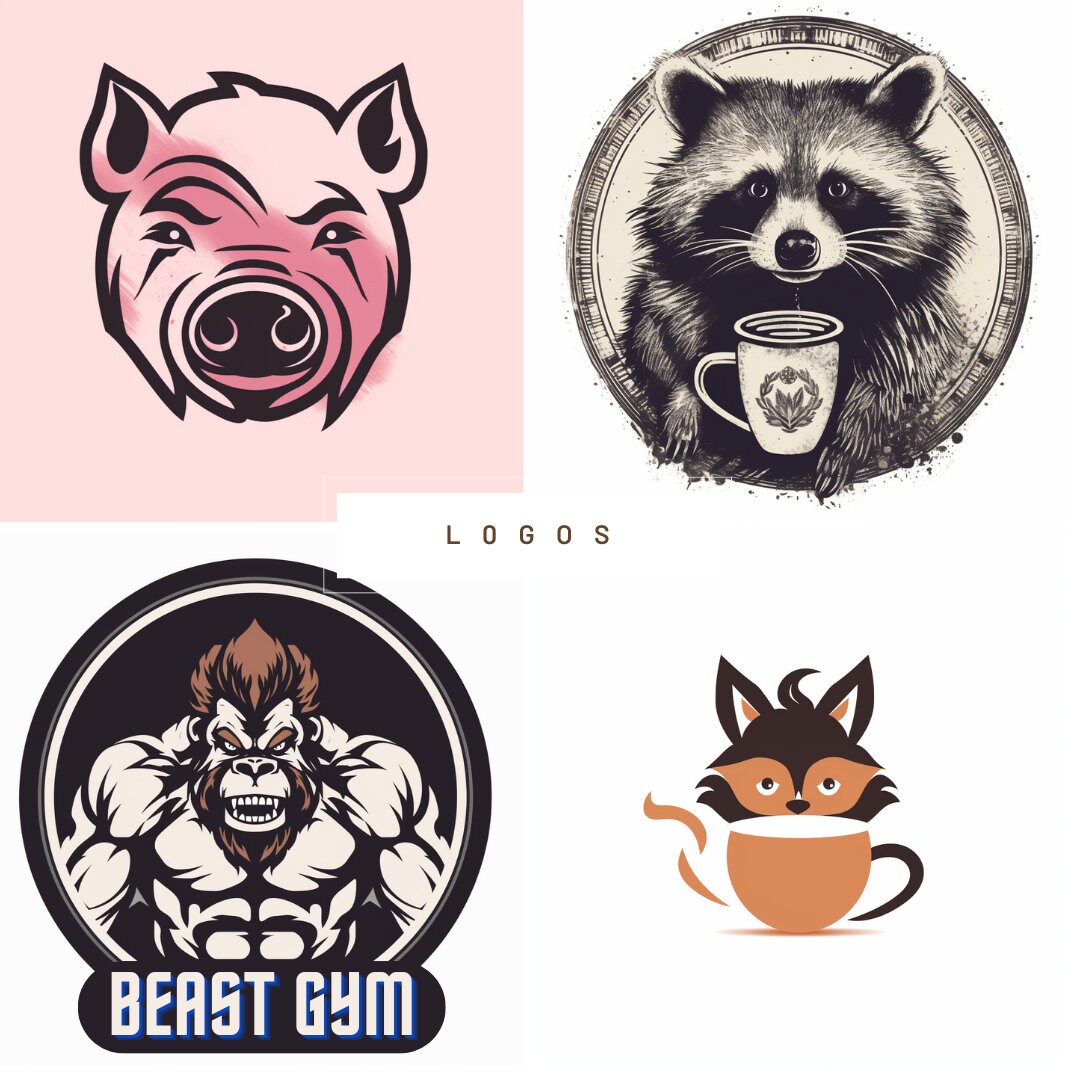 Animal Animations Cartoon Logos - Etsy