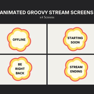 Animated Groovy Aesthetic Twitch Stream Screens Twitch Overlay ...