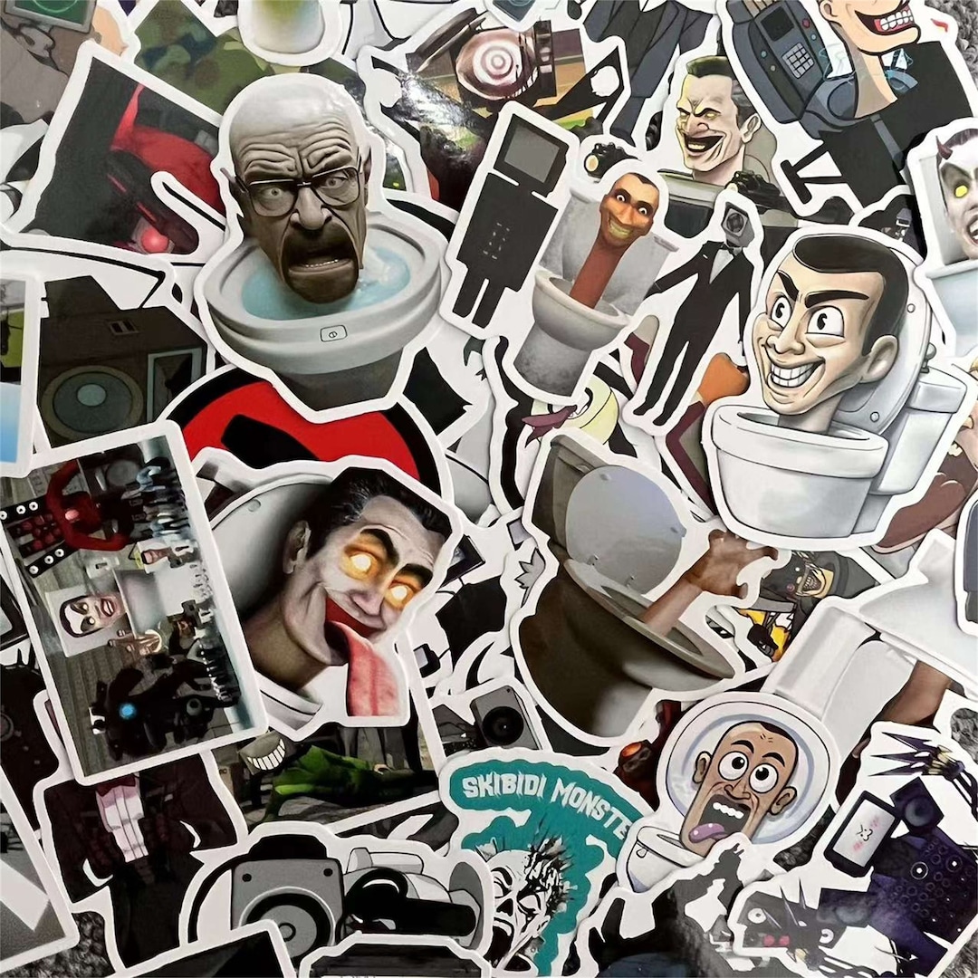 Cartoon 50pcs Stickers,skibidi Toilet Stickers, Notebook Doodle ...