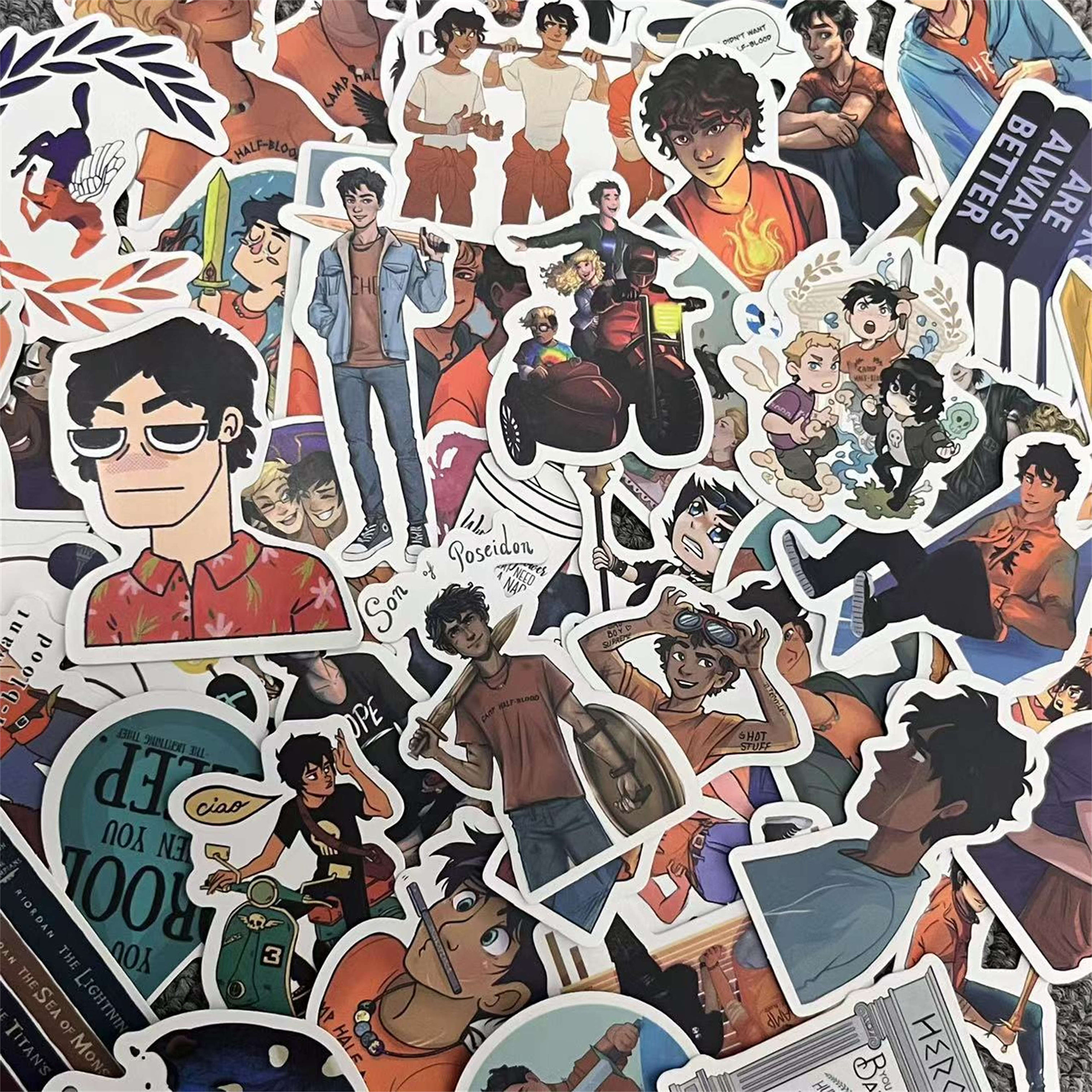 Cartoon 50pcs Stickers,percy Jackson Stickers, Notebook Doodle Stickers ...