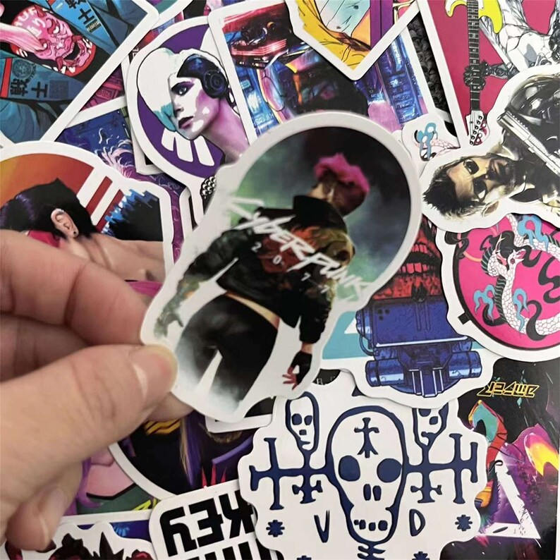 100pcs Game Stickers,cyberpunk 2077 Stickers , Notebook Doodle Stickers ...
